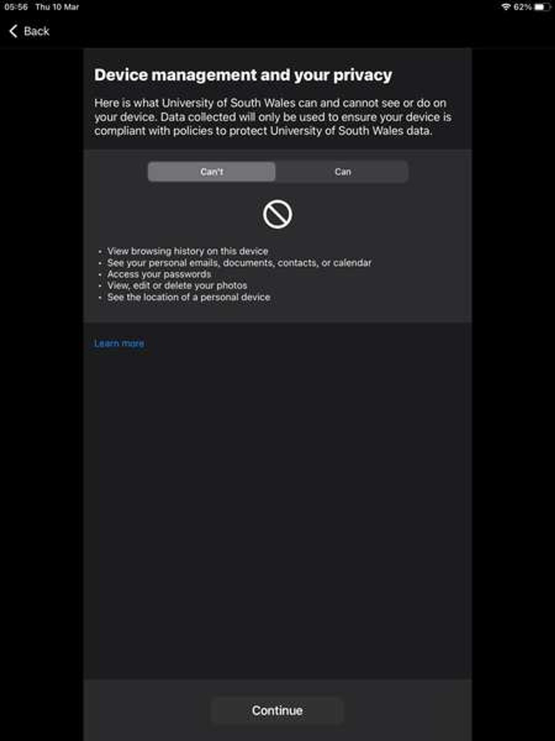 IT Services | iOS Instructions and Installation - University of South Wales